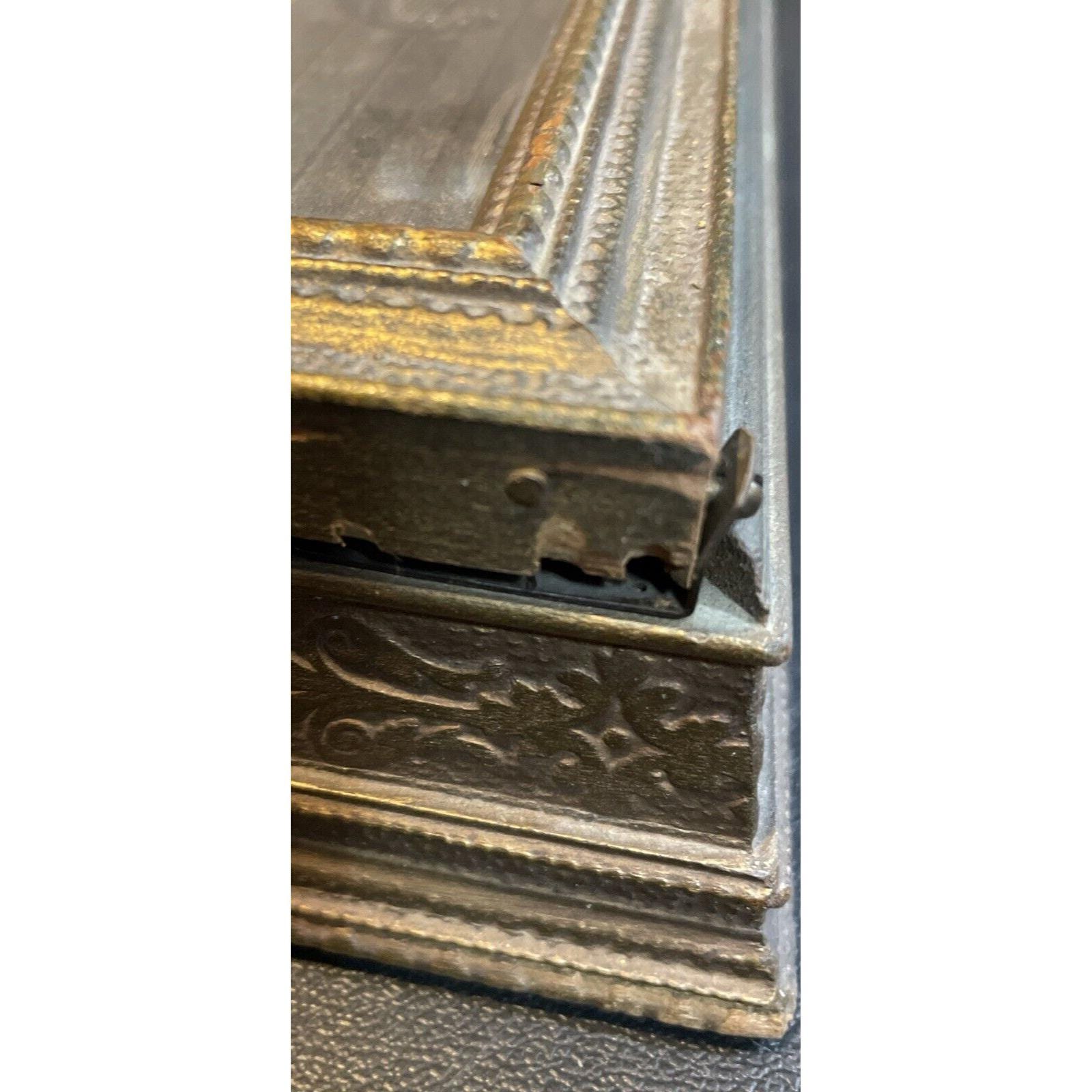 Antique Victorian Wood Vanity Letter Jewelry Box With Mirror 2 Ladies ...