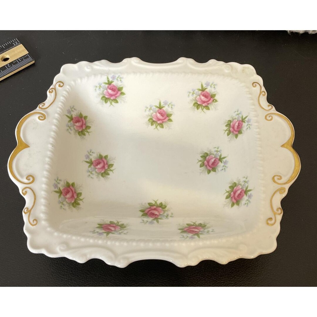 Royal Albert Forget Me Not Rose Square Sweet Meat Dish Bone China ...