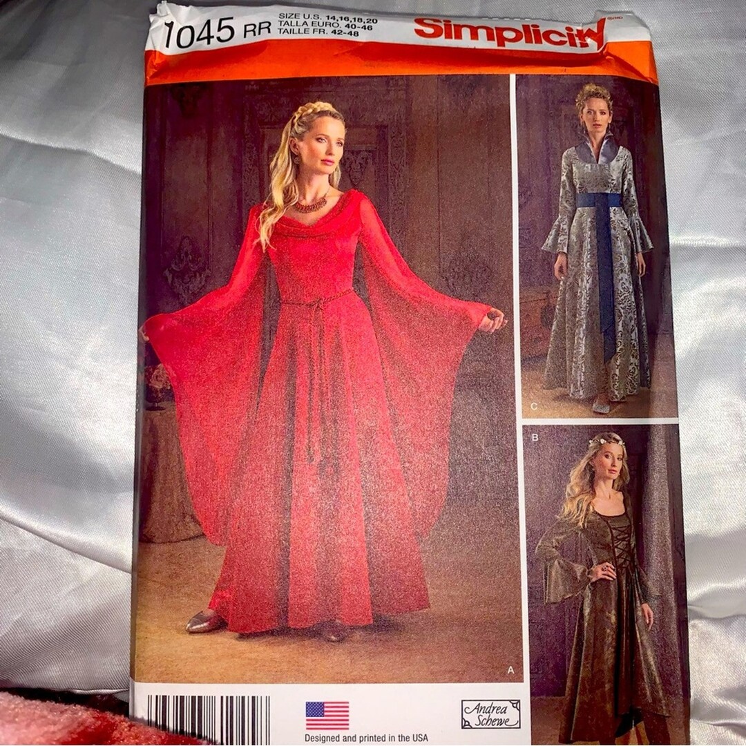 1045 Simplicity Rennaissance Dress 14-20 Court Gown - Etsy