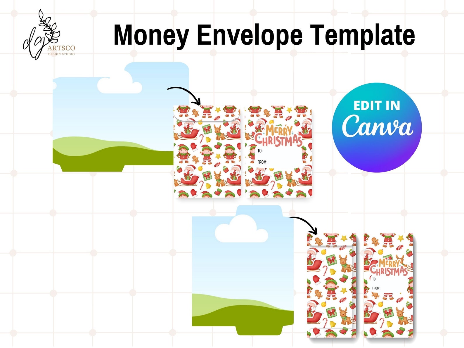 Canva Editable Money Envelope Template, Cash Envelope Template for ...