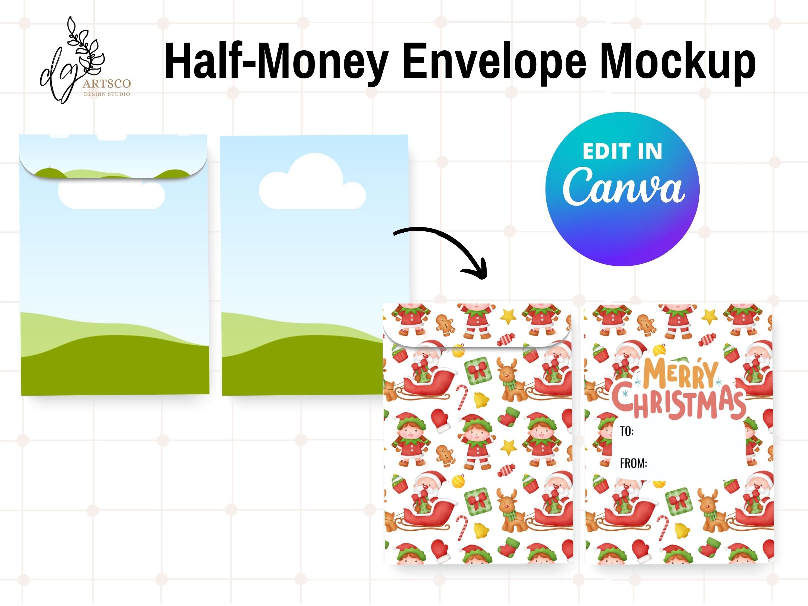 Canva Editable Money Envelope Mockup, Cash Envelope Mockup for Canva ...