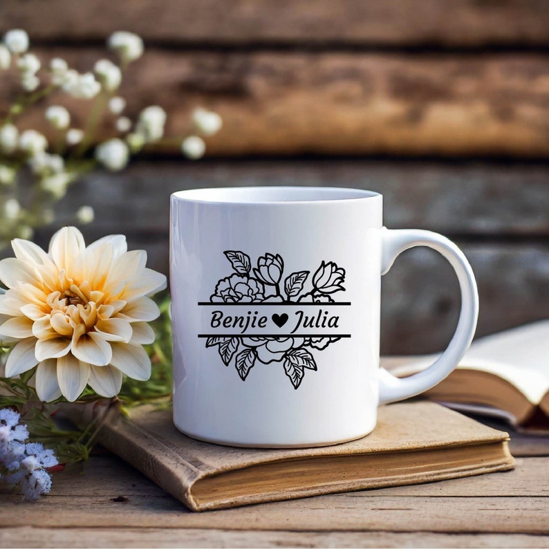 Split Floral Frame SVG, Floral Border SVG, Split Flower Monogram Svg ...