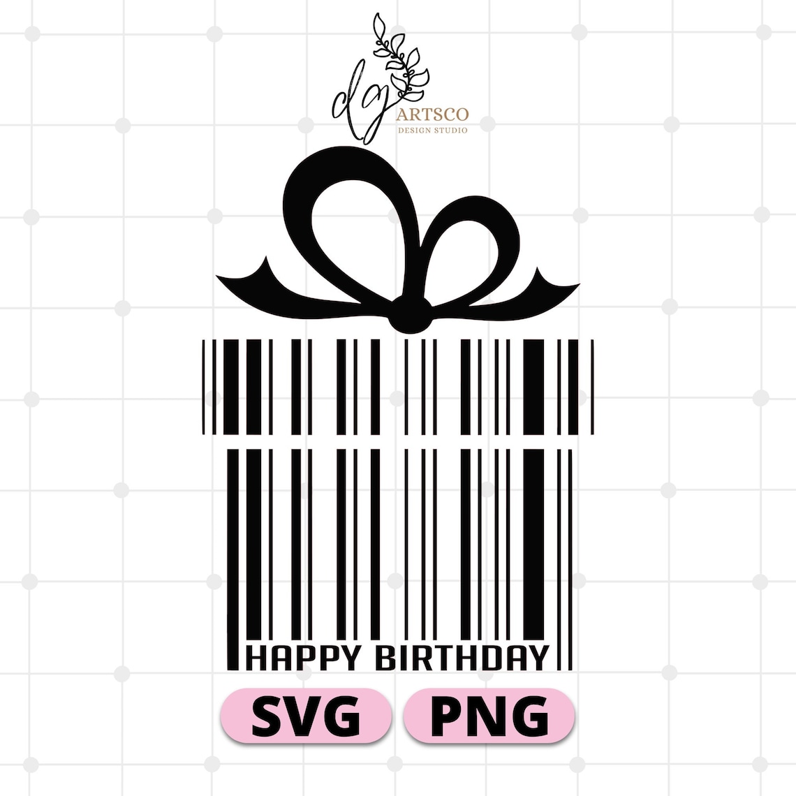 Happy Birthday Barcode Svg, Barcode Svg, Birthday Barcode Svg, Barcode ...