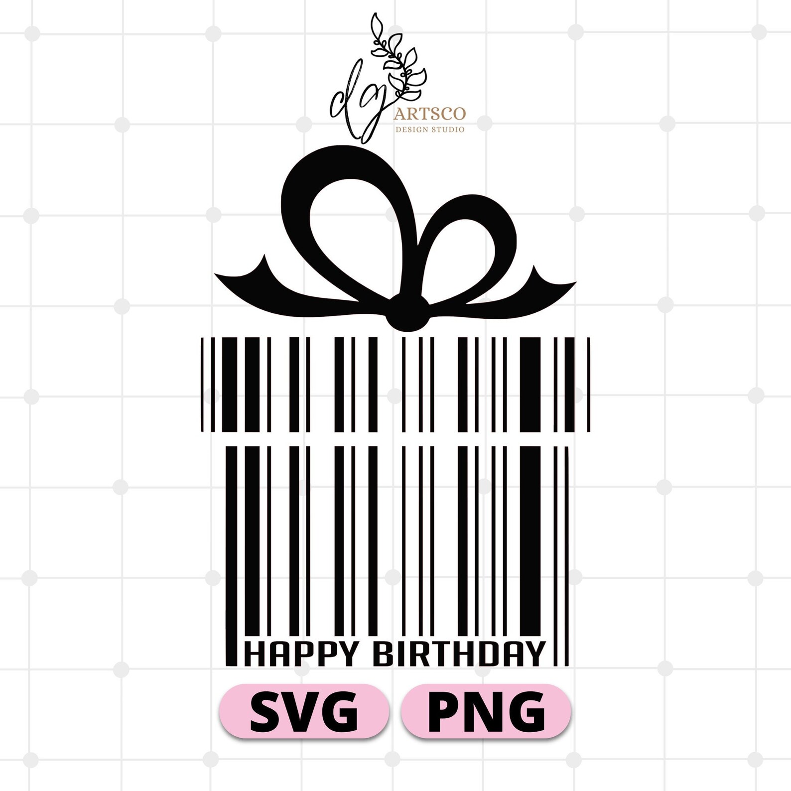 Happy Birthday Barcode Svg, Barcode Svg, Birthday Barcode Svg, Barcode ...