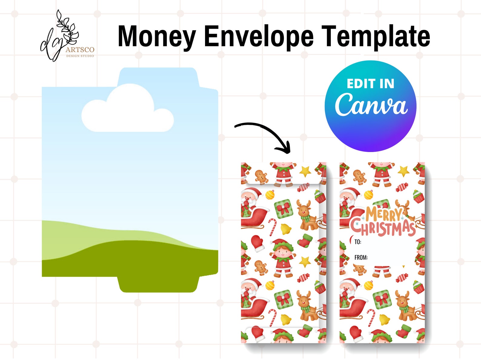 Canva Editable Money Envelope Template, Cash Envelope Template for ...