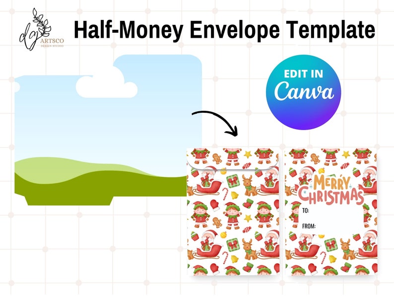 Canva Editable Money Envelope Template, Cash Envelope Template for ...