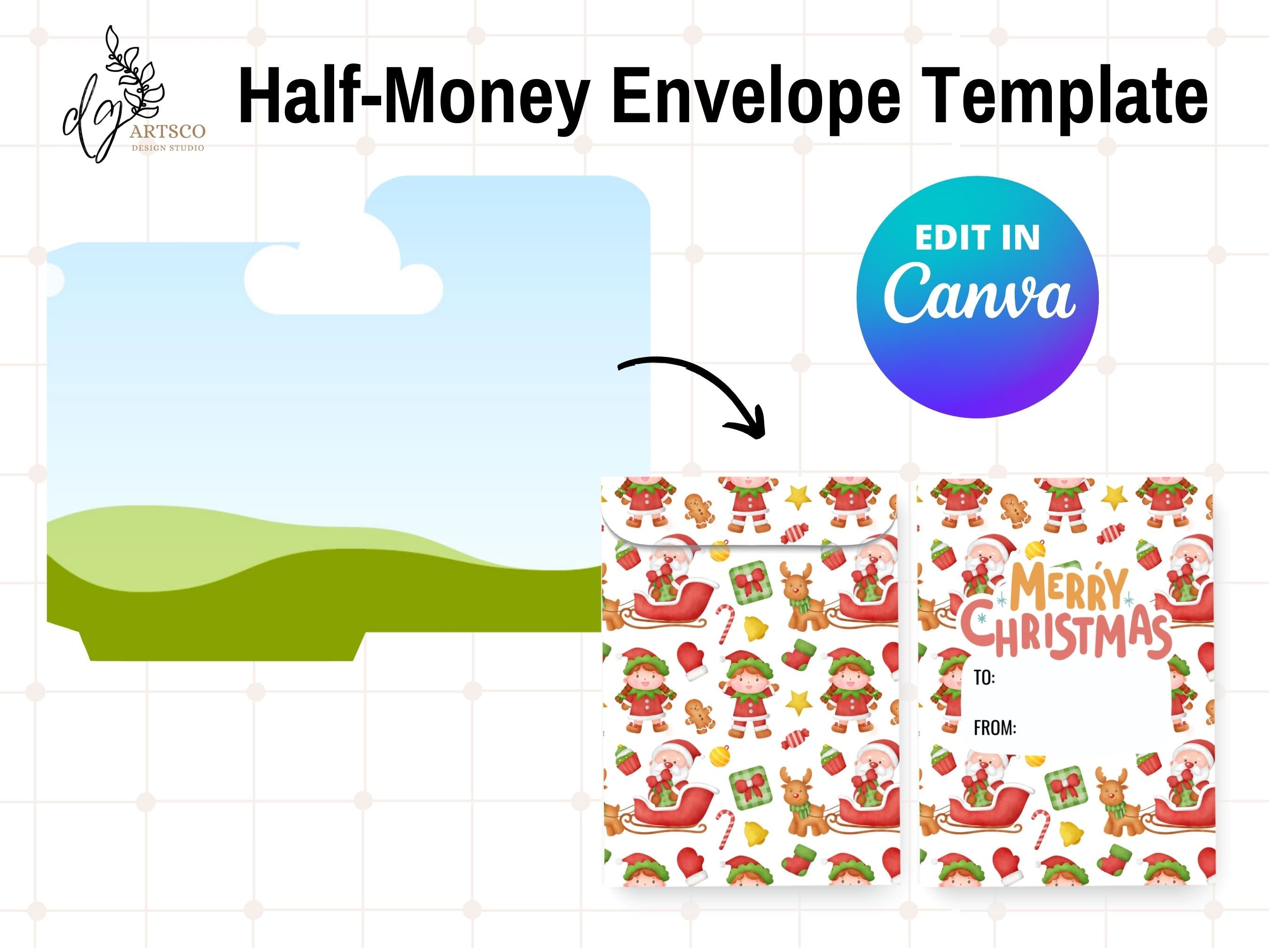 Canva Editable Money Envelope Template, Cash Envelope Template for ...
