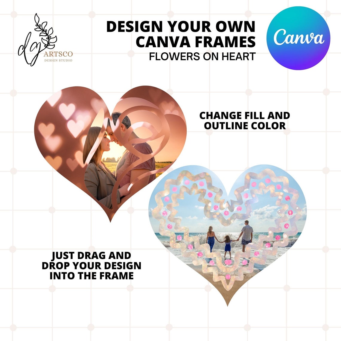 Customize Your Own Canva Frames Photo Collage, Custom Frames Editable ...