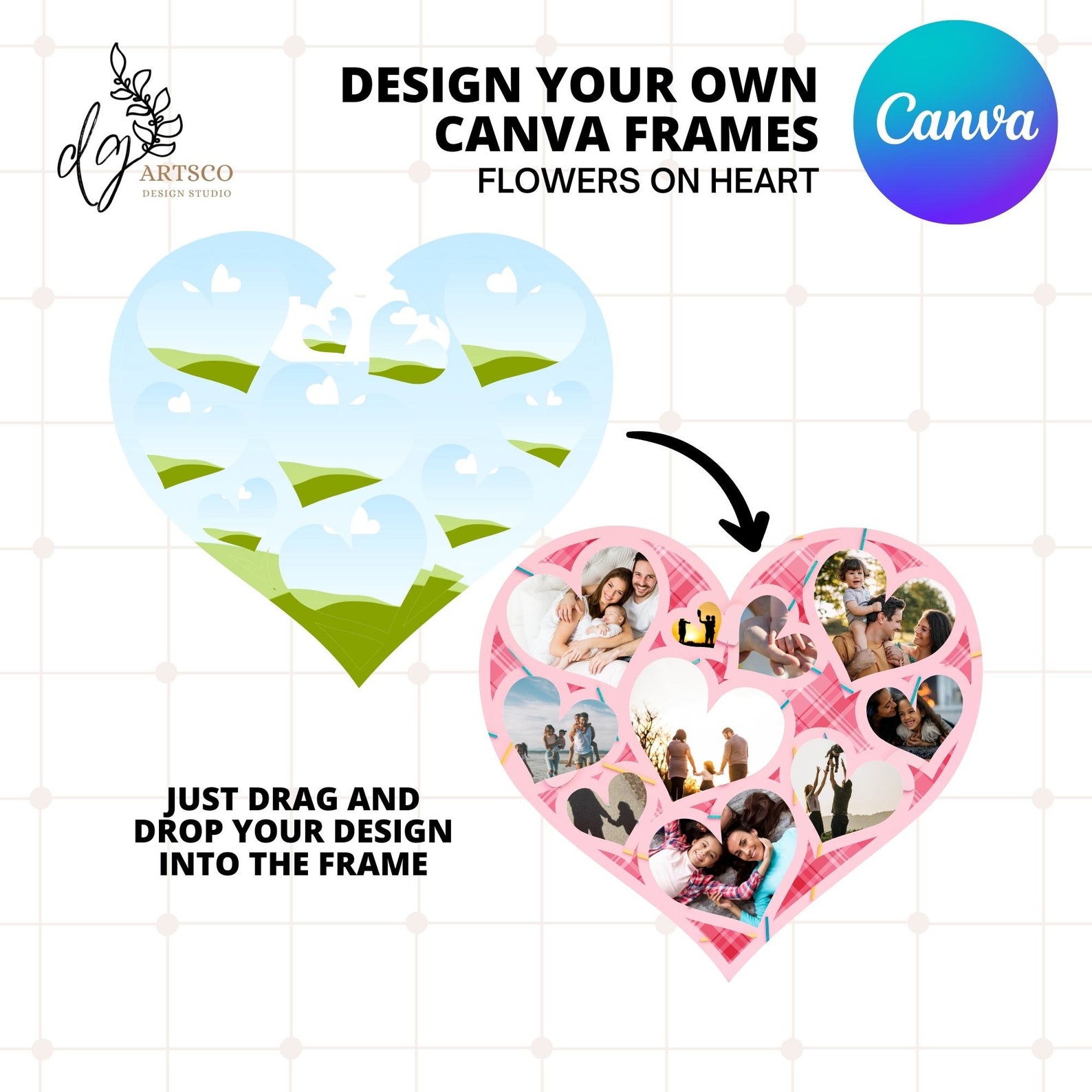 Customize Your Own Canva Frames Photo Collage, Custom Frames Editable ...
