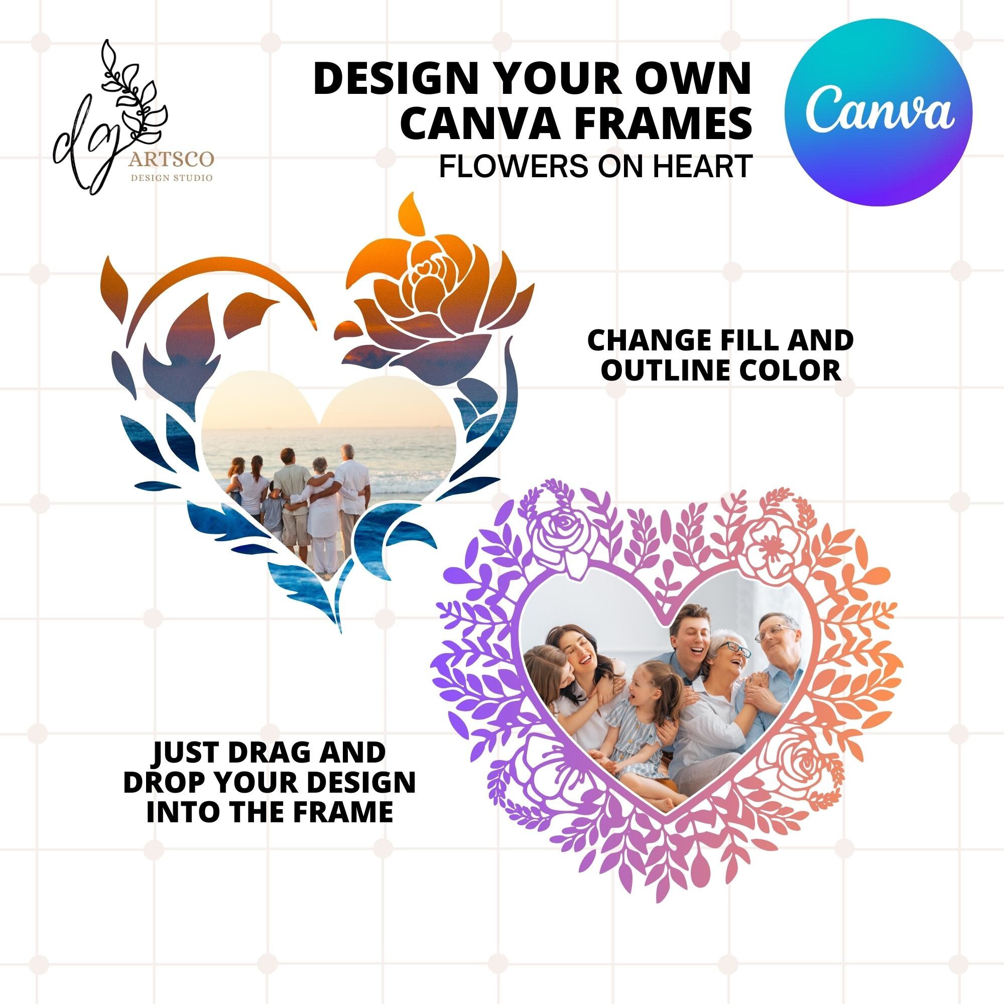 Customize Your Own Canva Frames Photo Collage, Custom Frames Editable ...