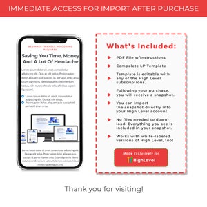 High Level Landing Page Template | Gohighlevel Landing Page Template ...