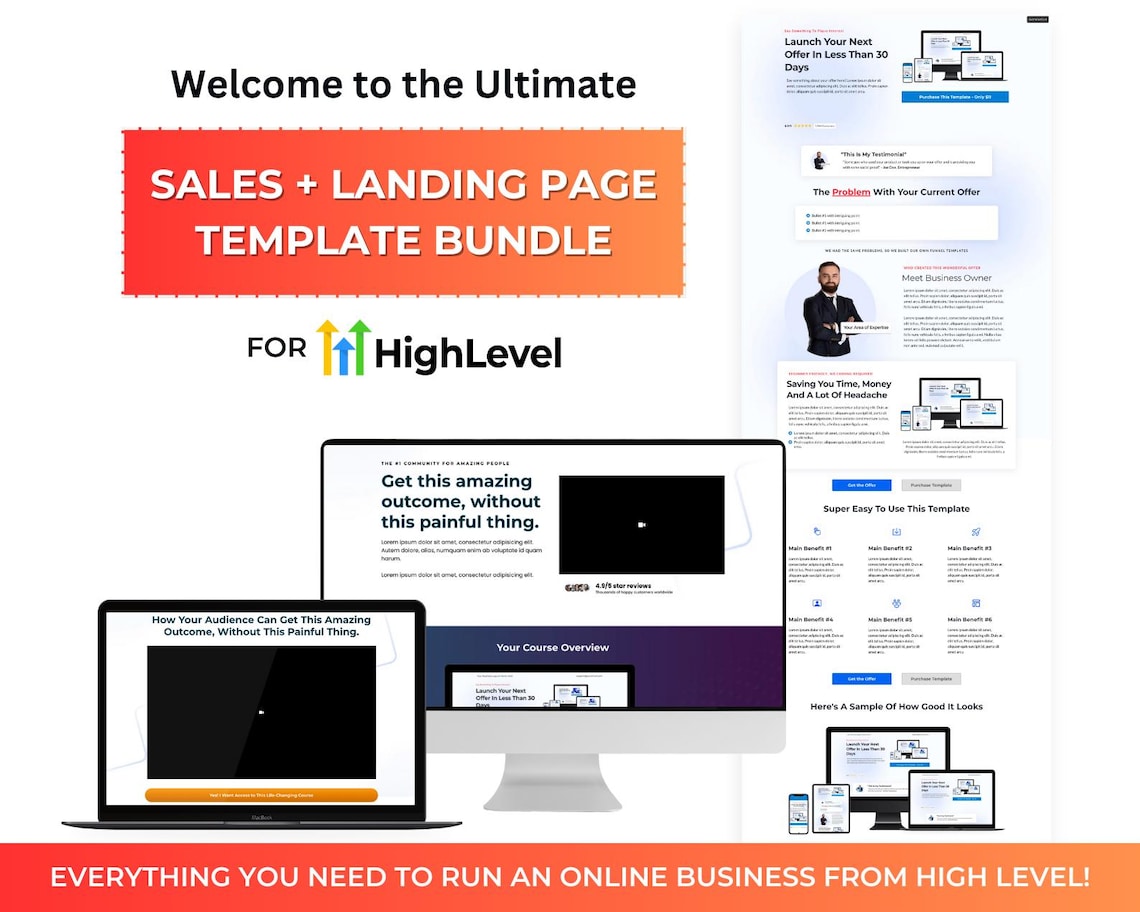 Gohighlevel Ultimate Template Bundle | High Level Website Templates ...