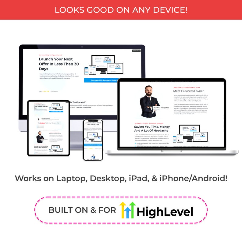 High Level Landing Page Template | Gohighlevel Landing Page Template ...