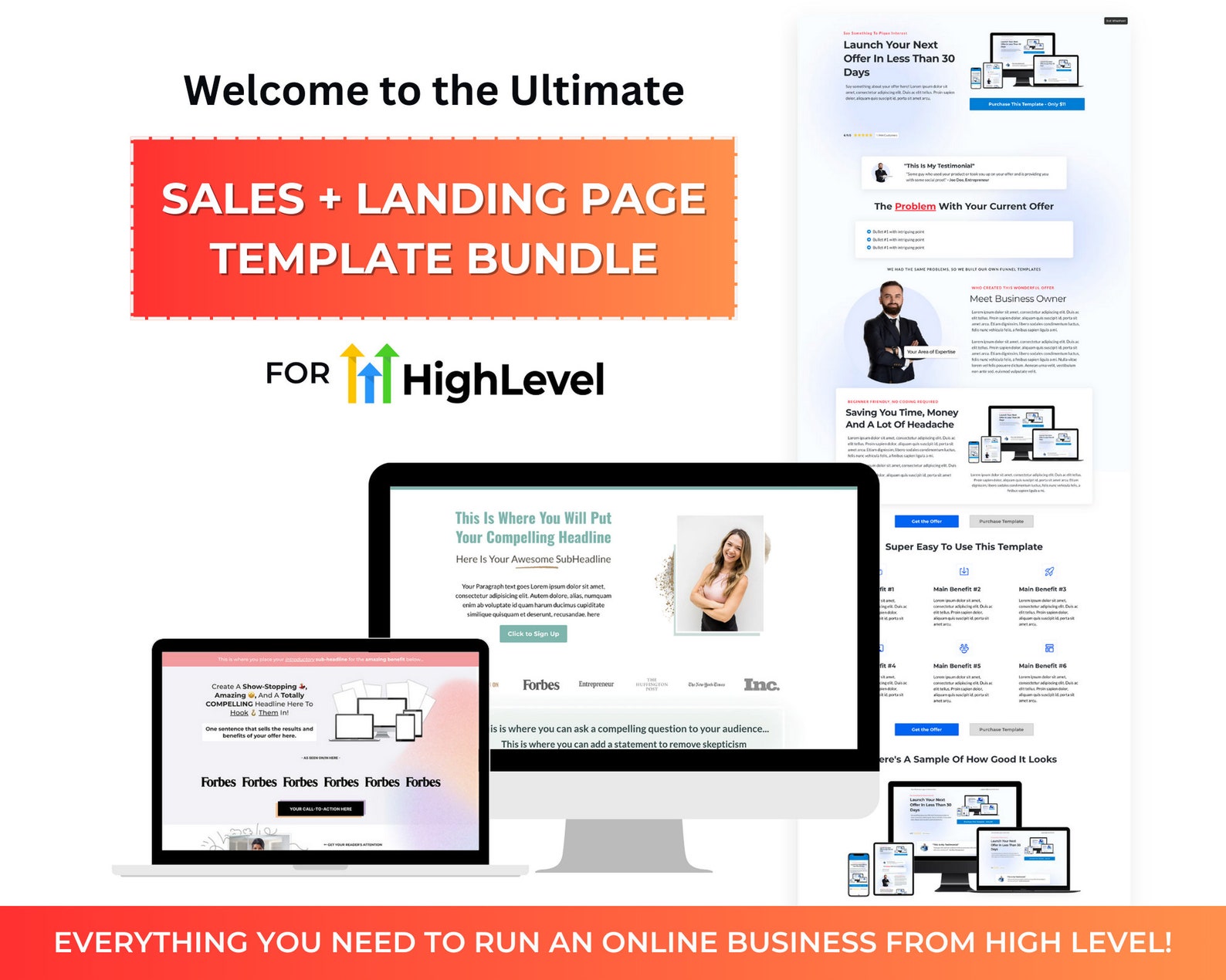 Gohighlevel Ultimate Template Bundle High Level Website Templates ...