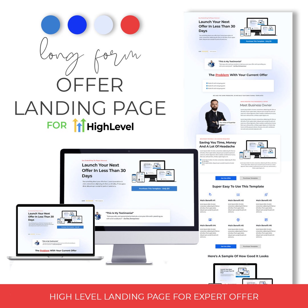 High Level Landing Page Template | Gohighlevel Landing Page Template ...