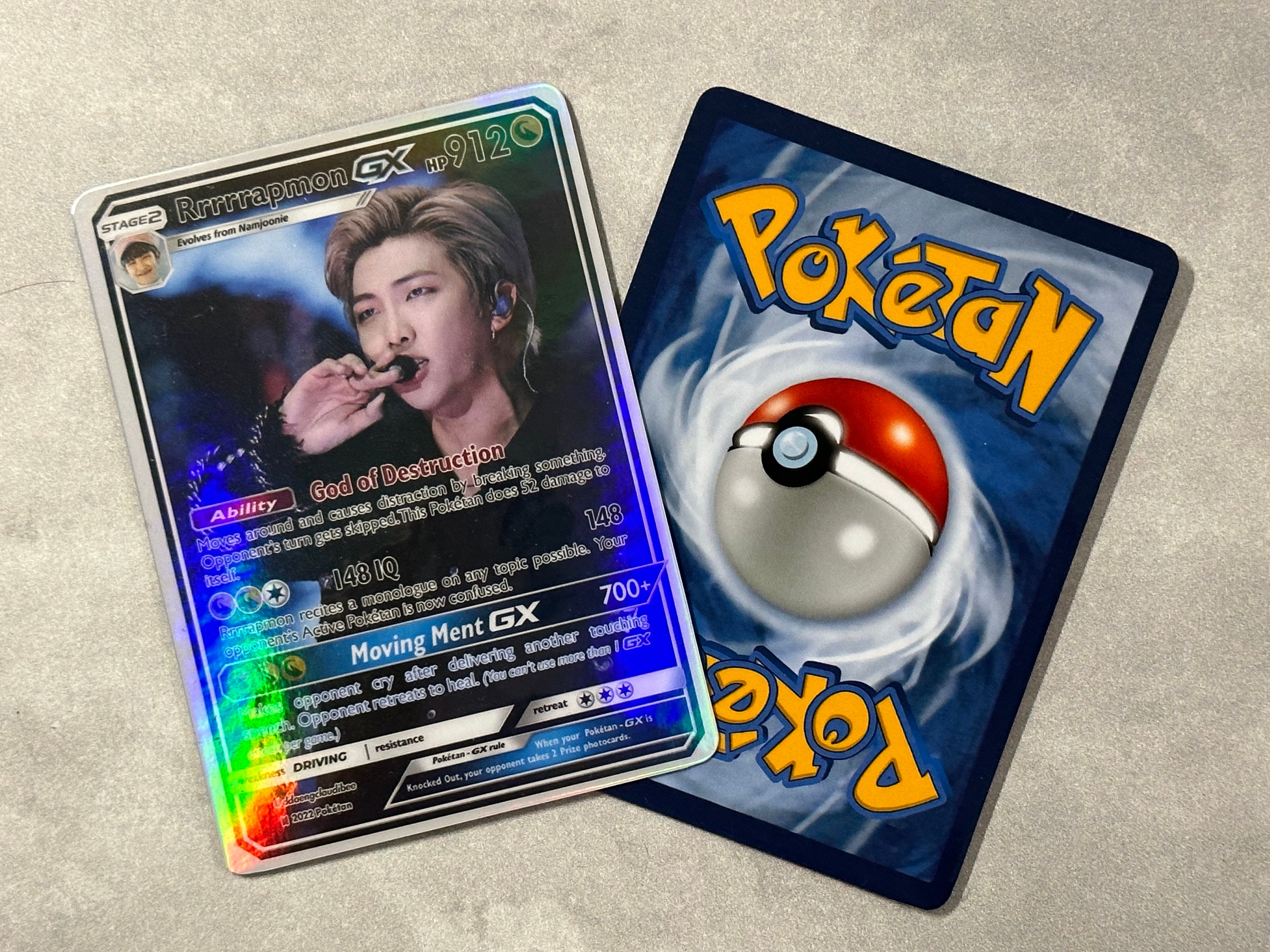 BTS Pokétan Holo Cards - Fanmade Pokémon Inspired Bangtan Photocards - Etsy