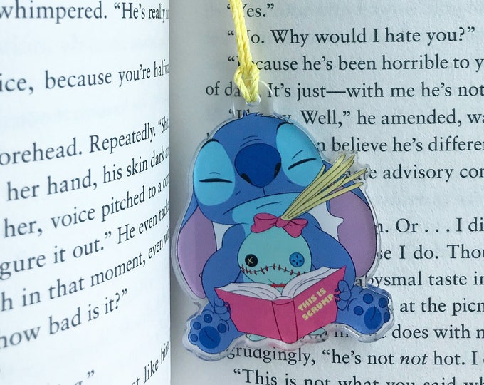 Stitch Caricature Tassel Bookmark - Etsy