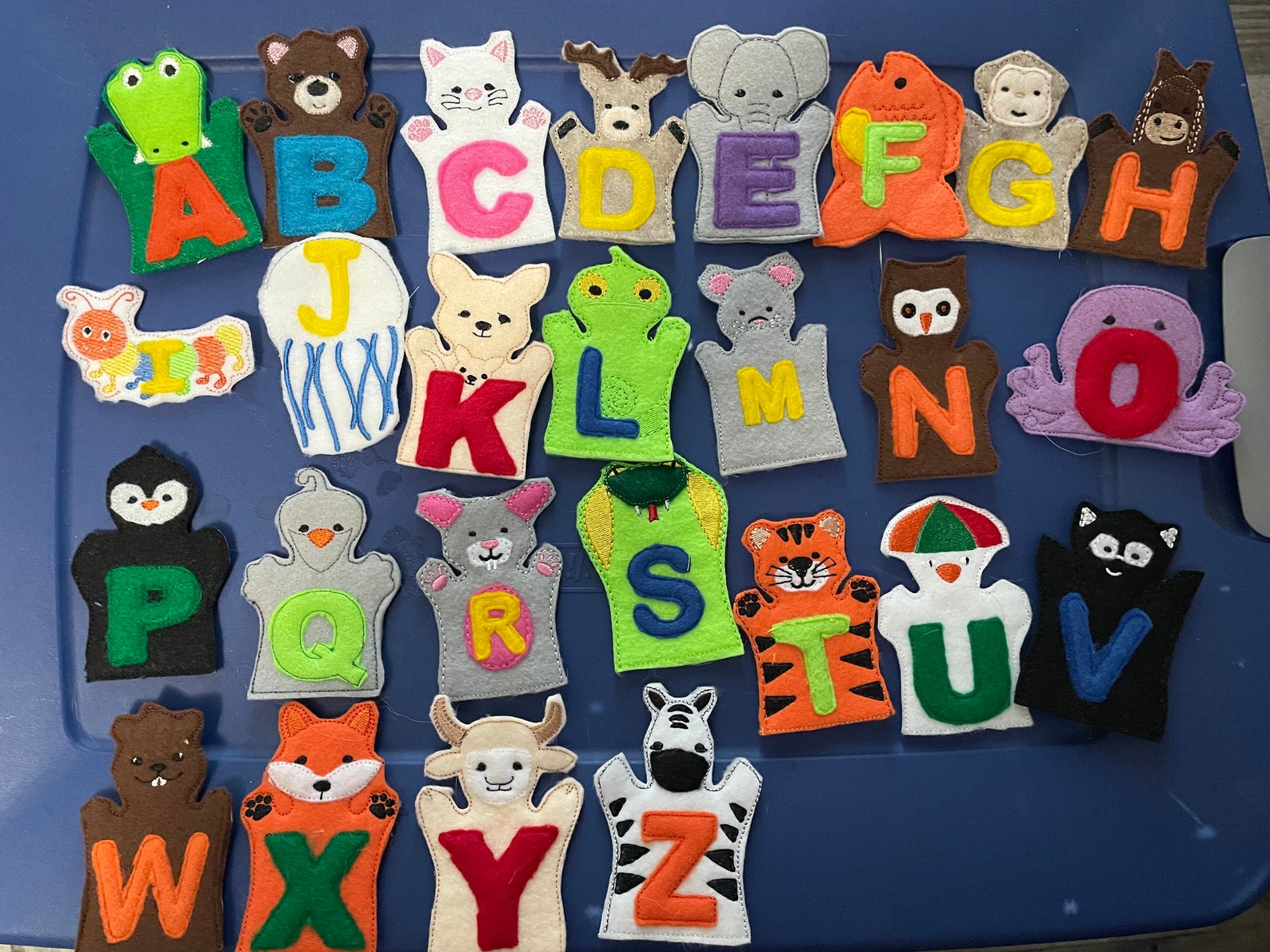 Alphabet Finger Puppets - Etsy