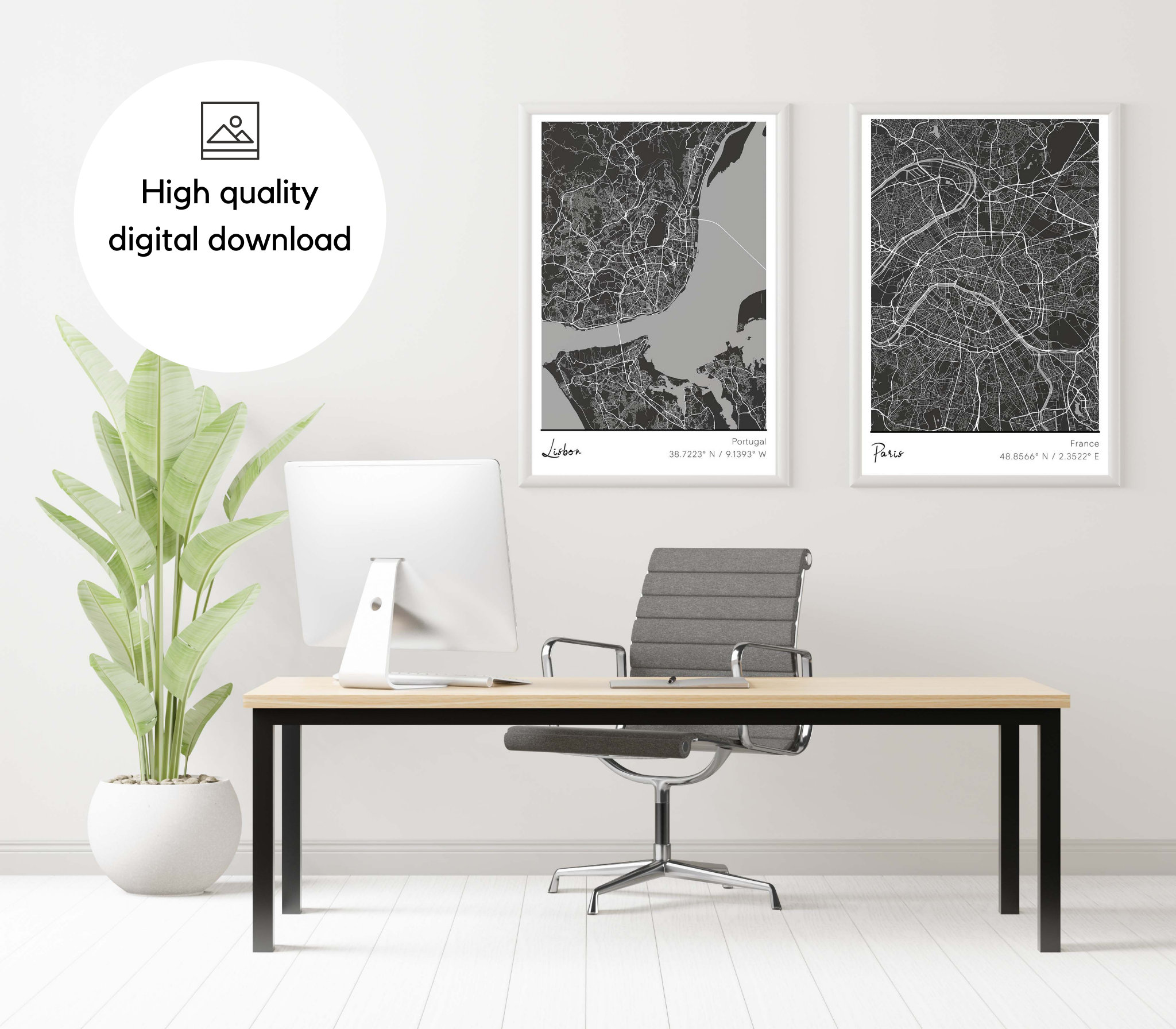 Custom City Map Print, Personalized Town Poster (digital Download) - Etsy
