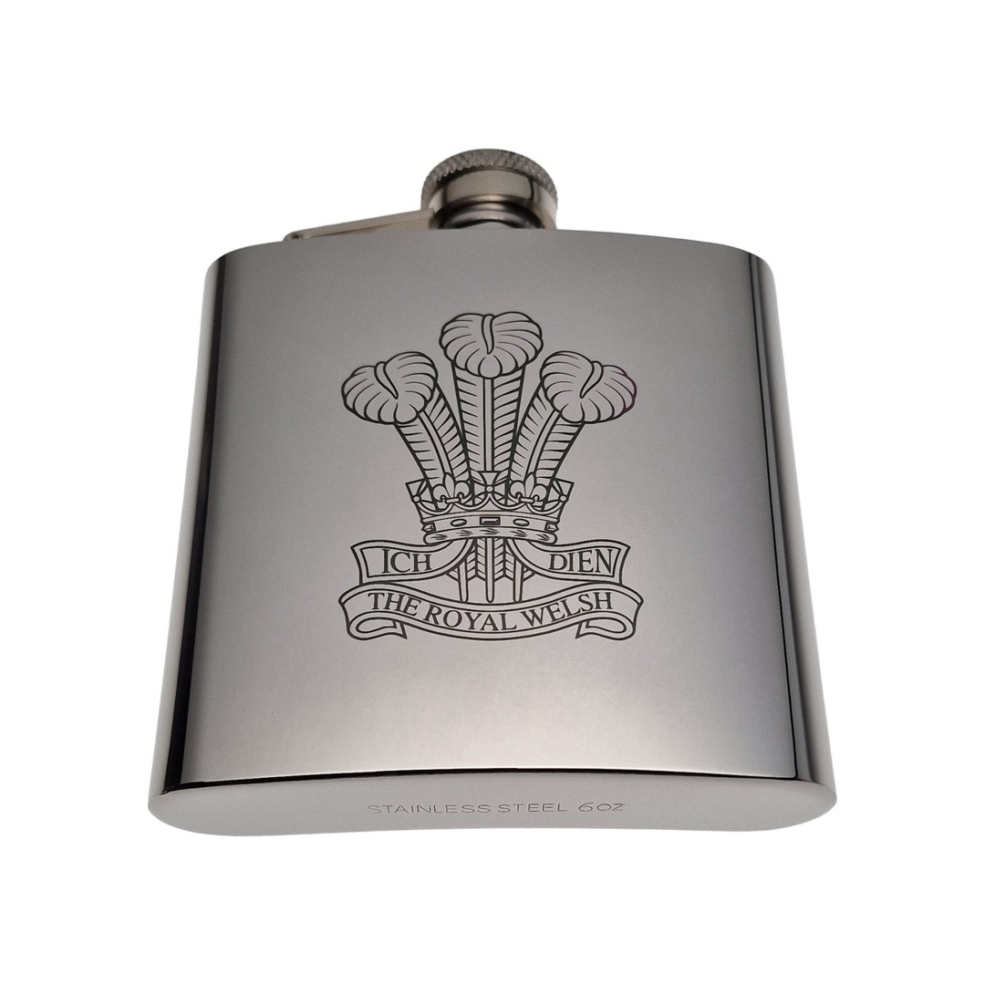 The Royal Welsh Regiment Stainless Steel Personalised Hip Flask - Etsy