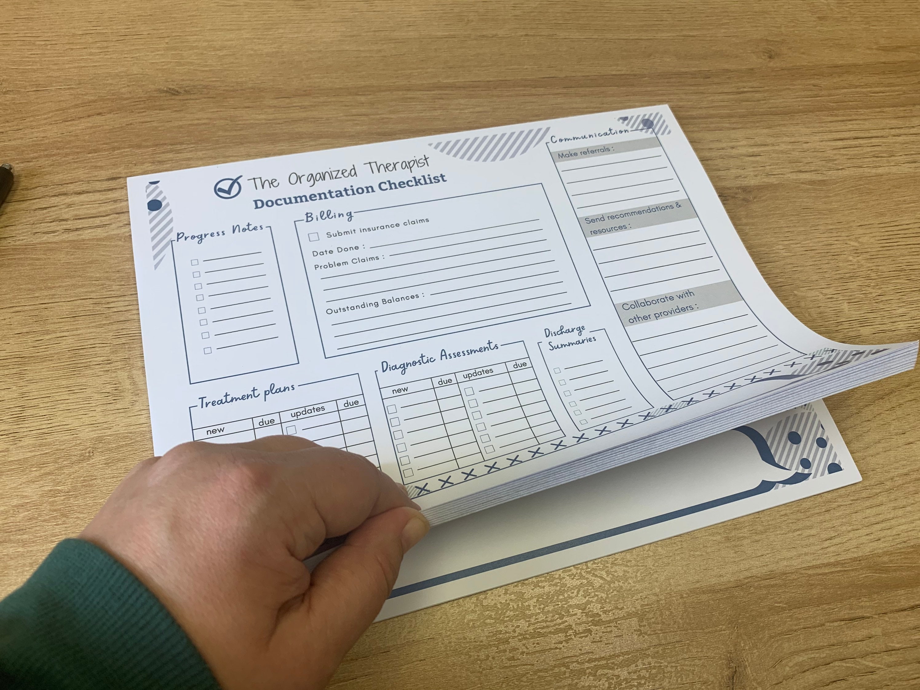 The Organized Therapist: Documentation Notepad - Etsy