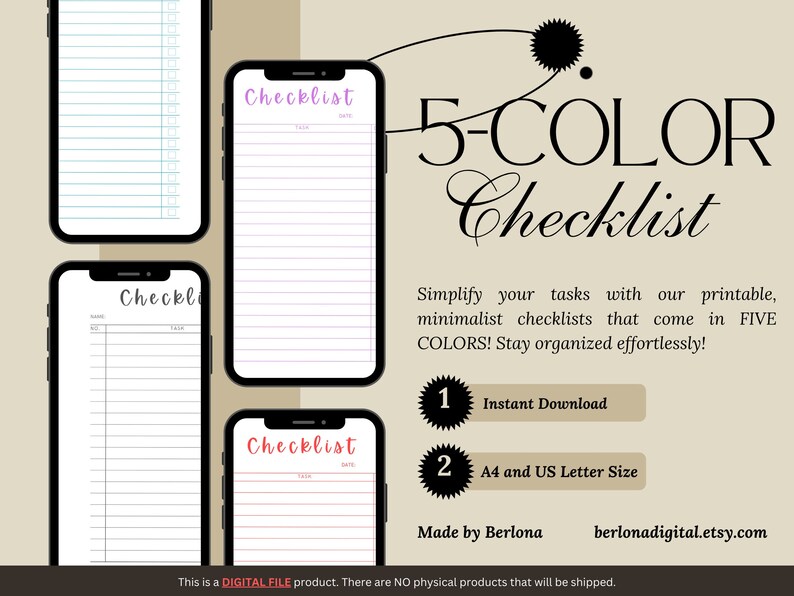 Printable Daily Checklist, to Do List Template, Meeting Weekly Agenda ...