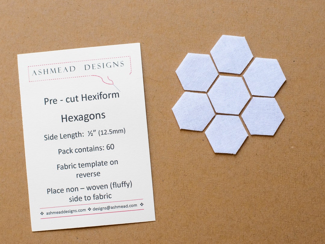 1/2 Hexiform EPP Hexagon Fabric Templates 60 Washable - Etsy
