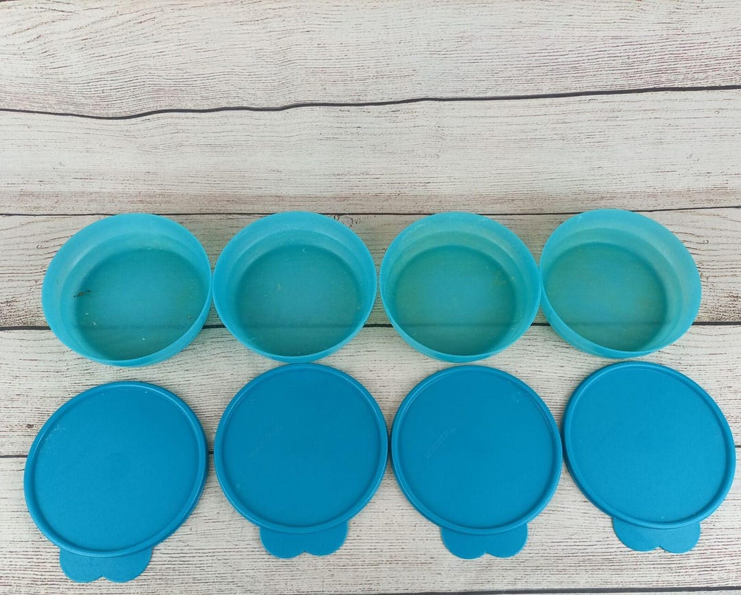 Vintage Tupperware Blue Bowls W/ Lids - 2415B-3 - Etsy
