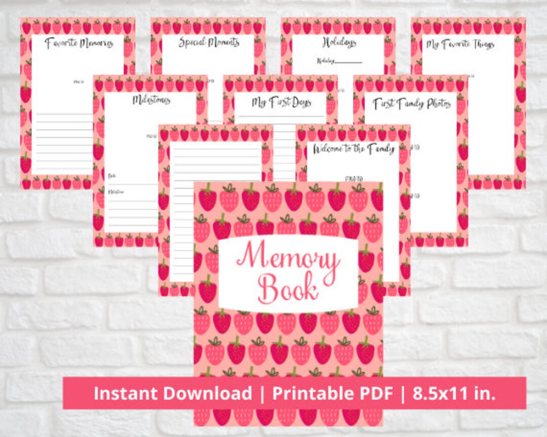 Foster Baby Child Teen Memory Book Binder 8.5x11 In. Printable Digital ...