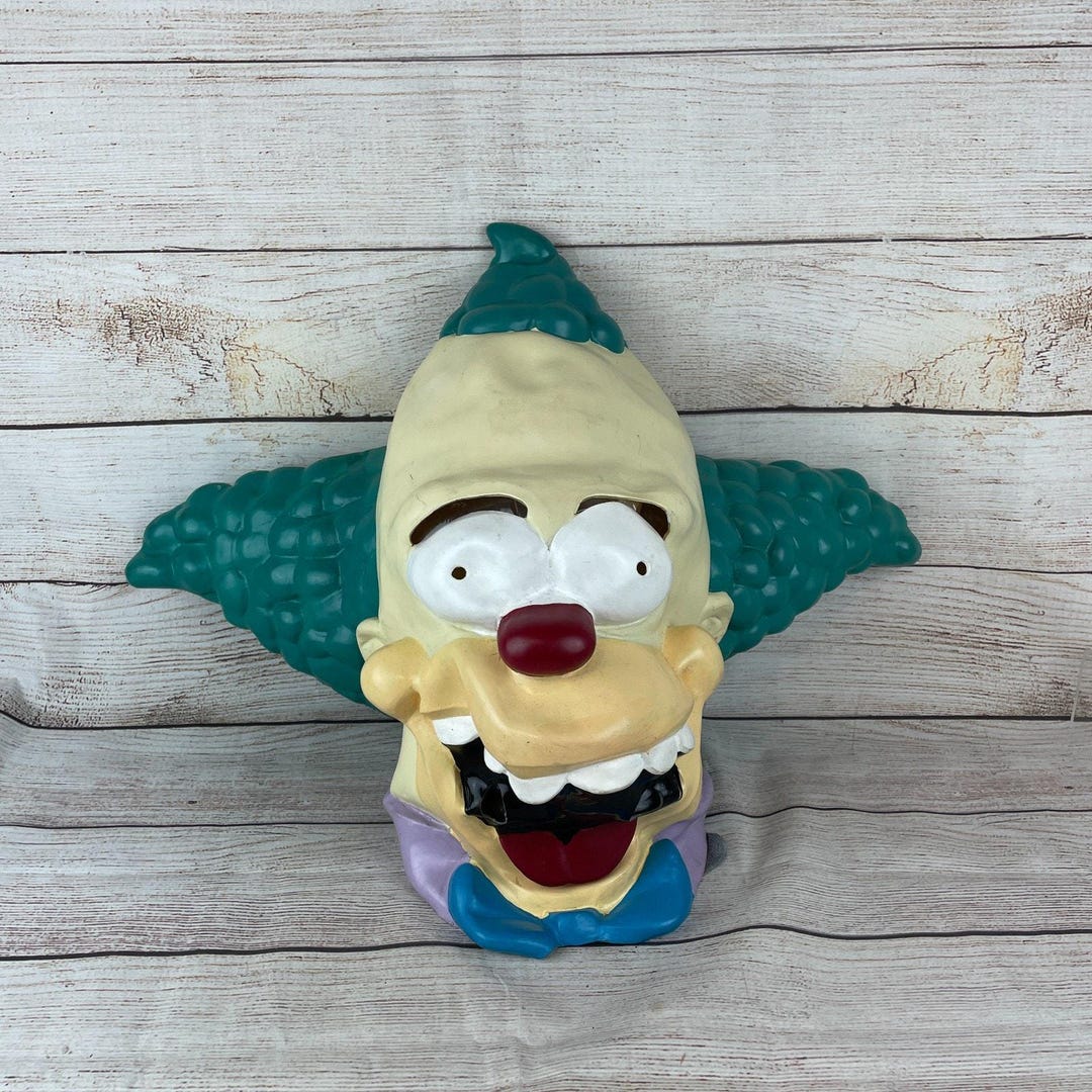 Vintage 2002 Krusty the Clown the Simpsons Oversized Halloween Mask - Etsy