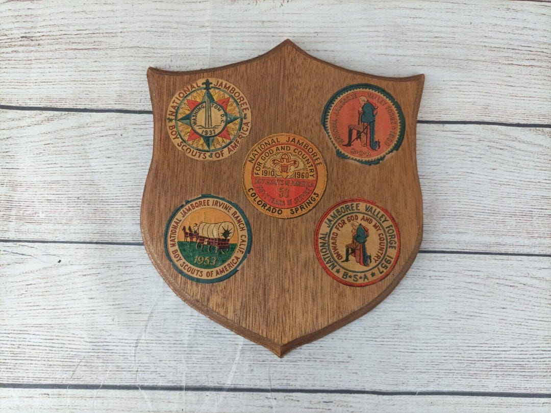 Vintage Boy Scouts BSA National Jamboree Stickers Wooden Plaque - Etsy