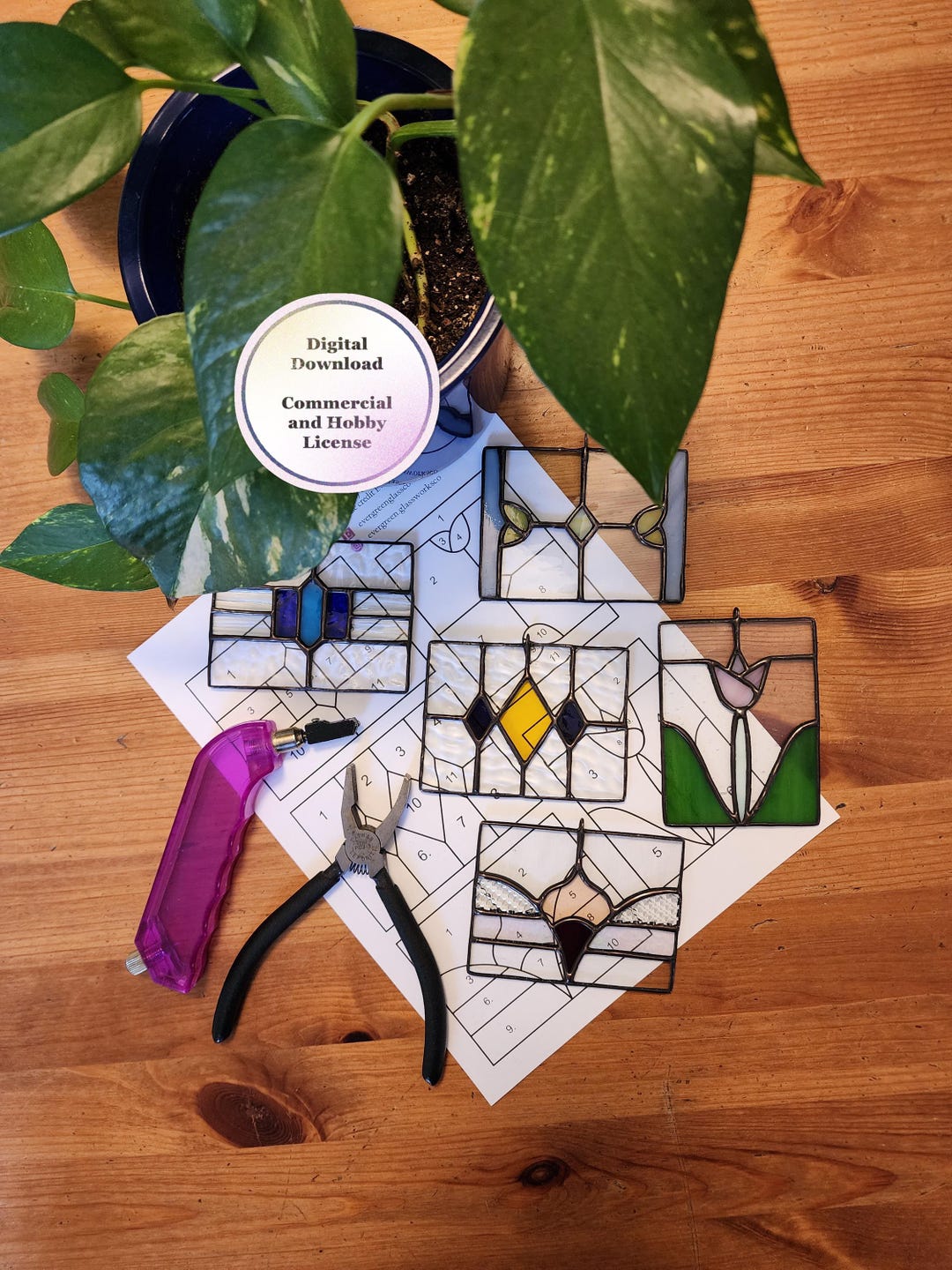 Bundle Mini Traditional Windows Stained Glass Patterns (digital ...