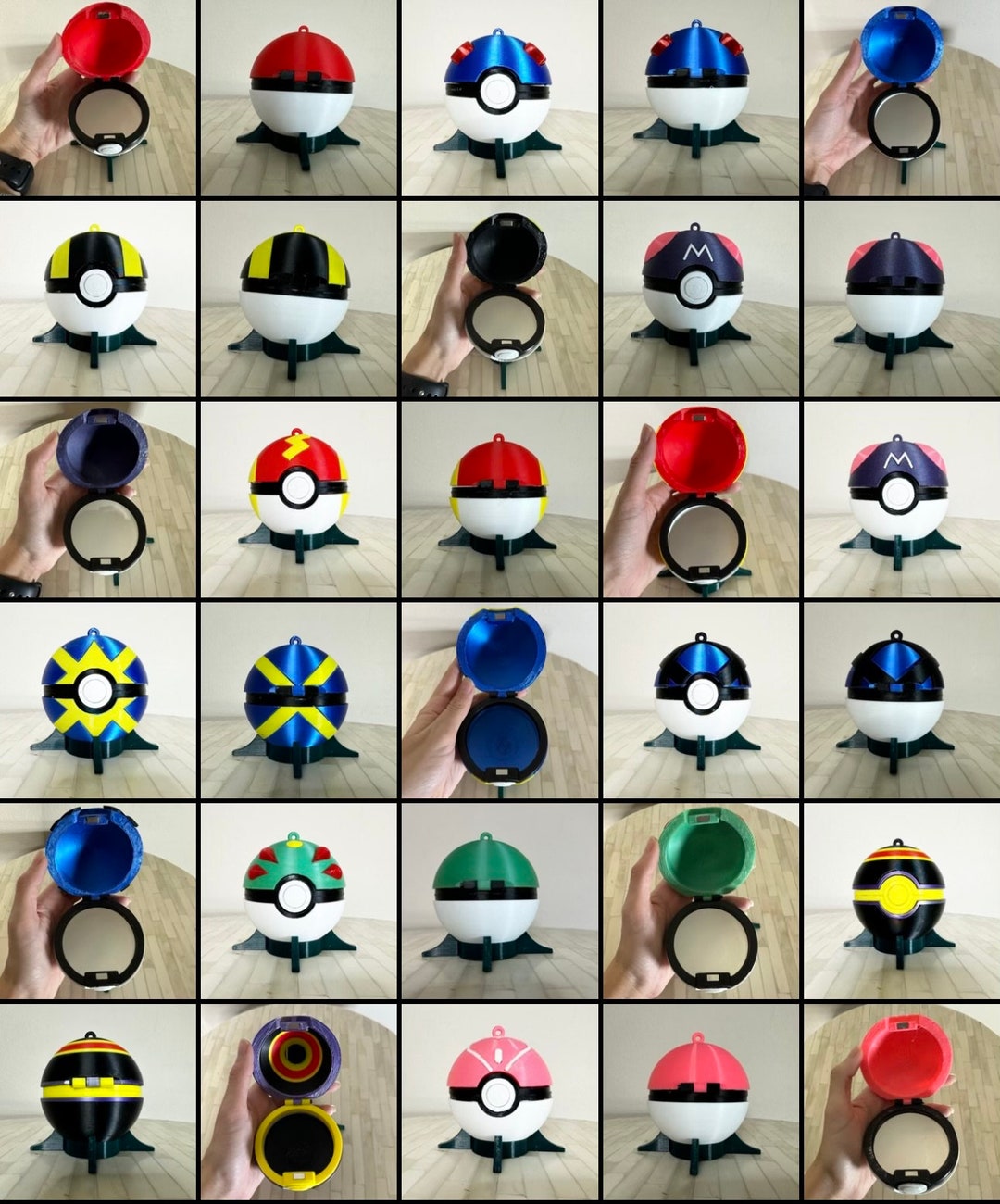 Pokéball Ornaments With Magnetic Latch - Etsy