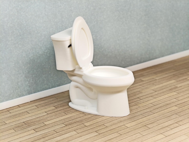 1/12 or 1/24 Scale Bathroom Toilet With Opening Lids - Miniature ...