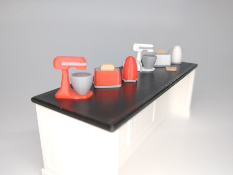1:24 Scale Dollhouse Stand Mixer, Toaster, Tea Kettle & Display Case - Etsy