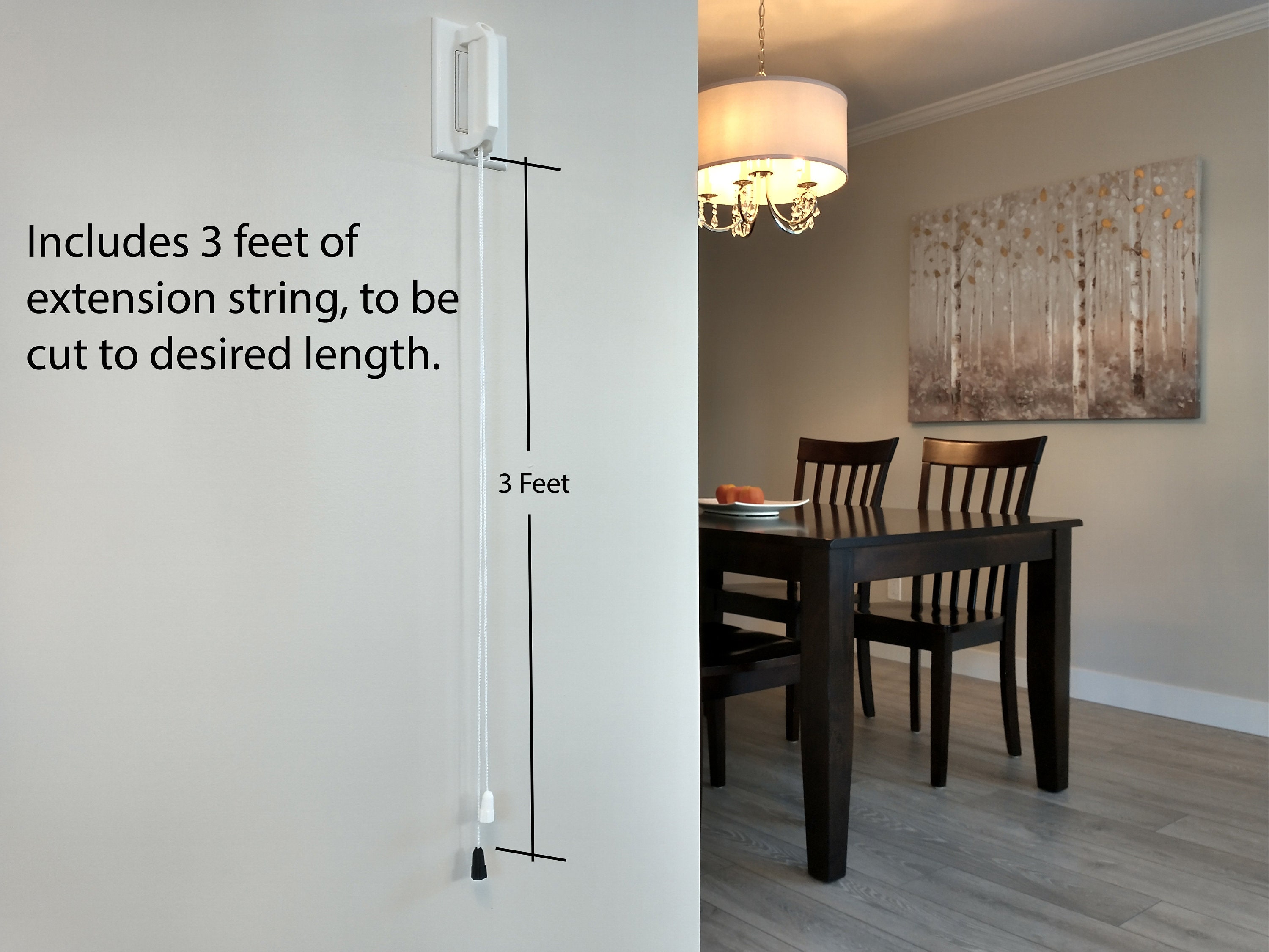 Light Switch String Extension ROCKER decora Switch String Extension for Hard to Reach House ...