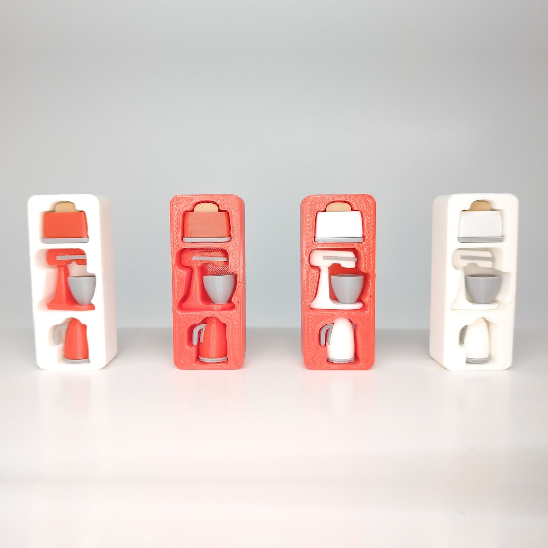 1:24 Scale Dollhouse Stand Mixer, Toaster, Tea Kettle & Display Case - Etsy