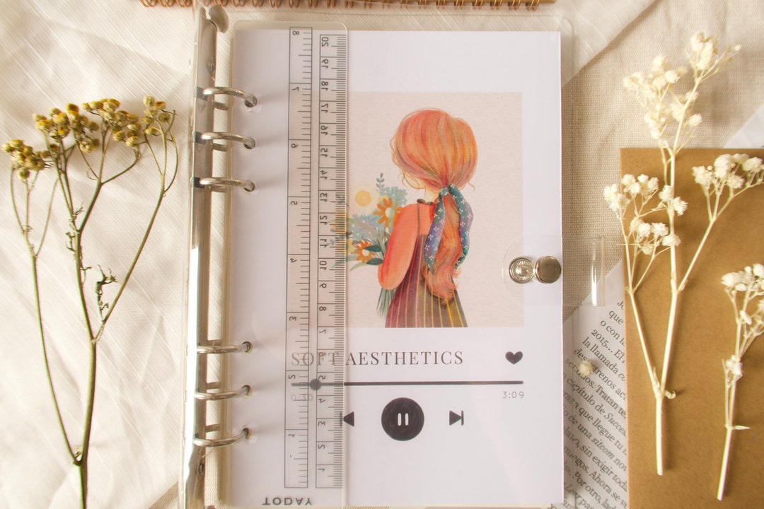 Transparent A5/A6 Planner Binder, 6 Rings Planner Cover Set, Clear ...