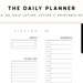 Minimalist Daily Planner Printable, Daily to Do List for Work/home ...