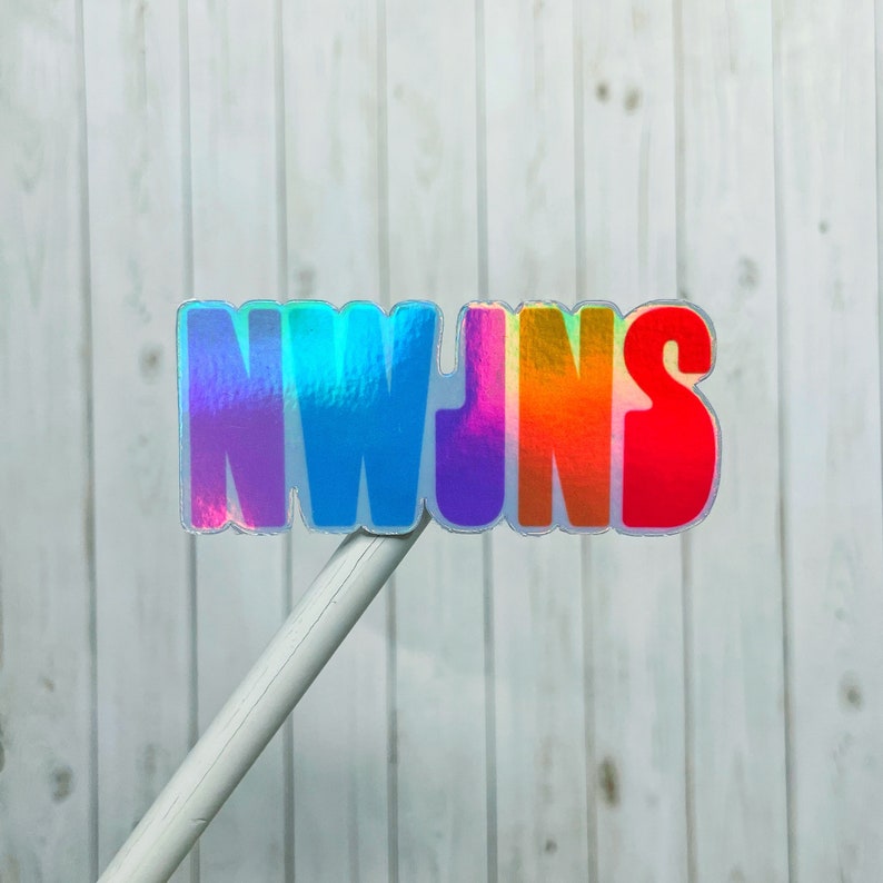 New Jeans Logo and Mascot Character Holographic Die Cut - Etsy