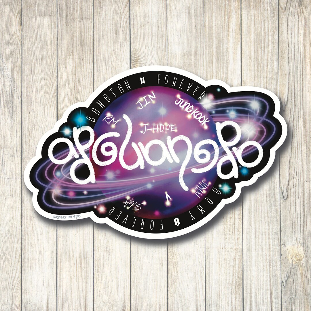 BTS Sticker Apobangpo Ambigram Die Cut Laminated Vinyl Sticker| Army ...