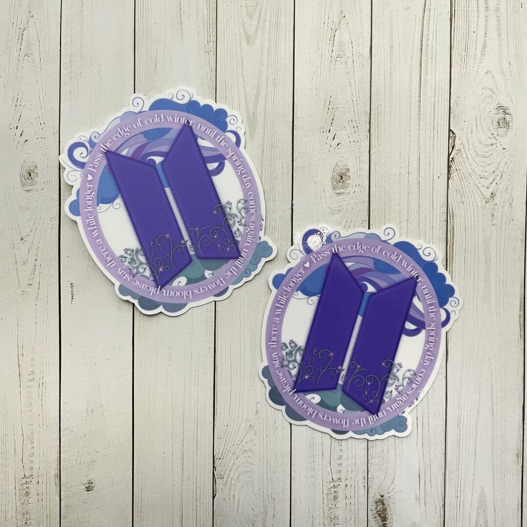 BTS Logo Sticker Spring Day Inspired | Bts Spring Day Sticker | Die Cut ...