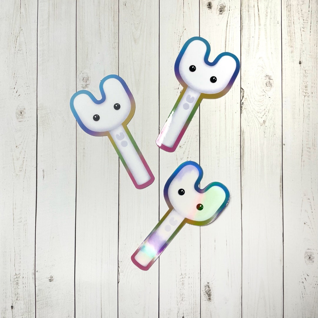 New Jeans Light Stick Binky Bong Die Cut Laminated Vinyl Sticker New ...