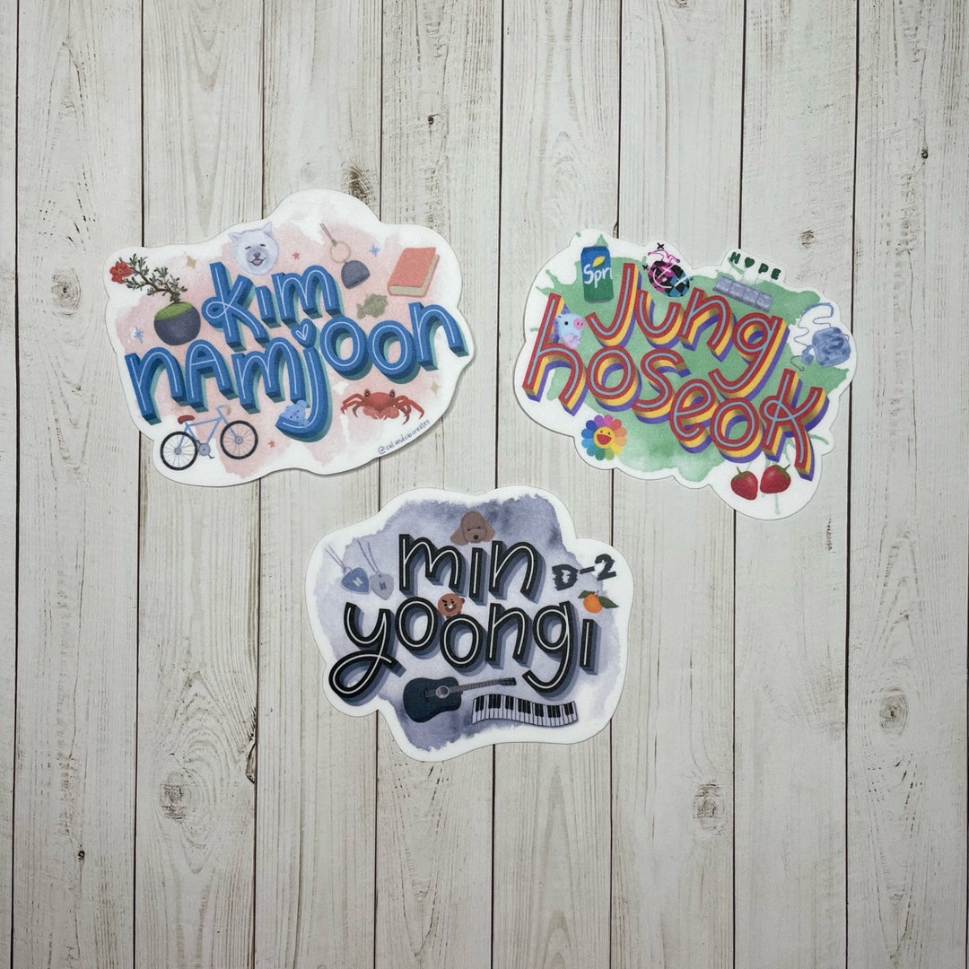 BTS Sticker Bangtan Core Series: Rap Line Kim Namjoon Min Yoongi Jung ...