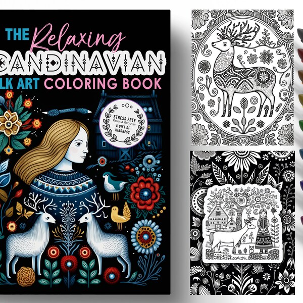 Rosemaling Coloring Book - Etsy