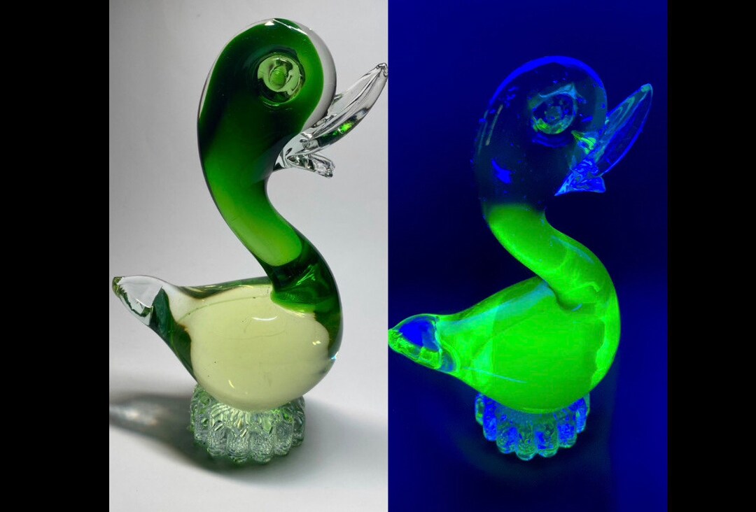 NEW LISTING! Uranium Murano Glass Duck | Made in Italy | Beautiful and ...