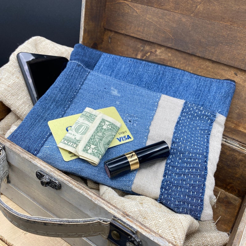 Denim Pouch - Etsy