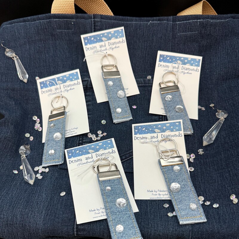 Denim Keychain - Etsy