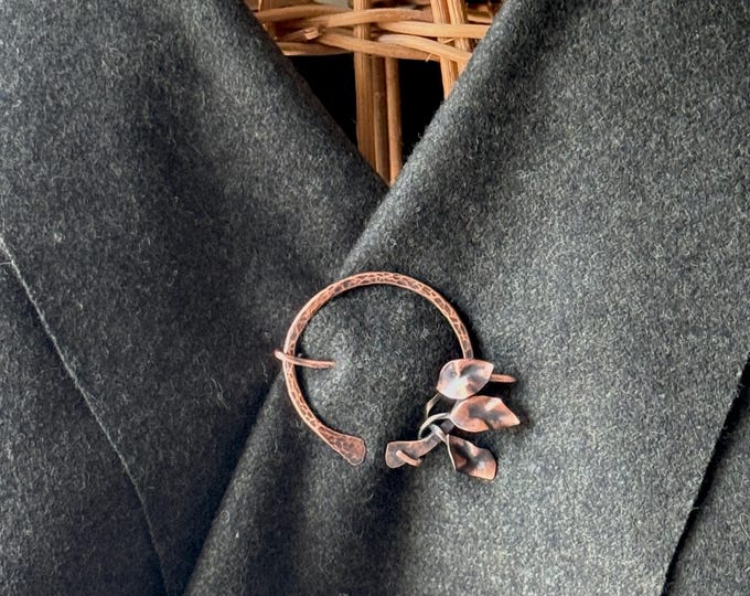 Penannular Brooch, Copper Pin, Cloak Pin, Medieval Brooch, Scarf Clip ...
