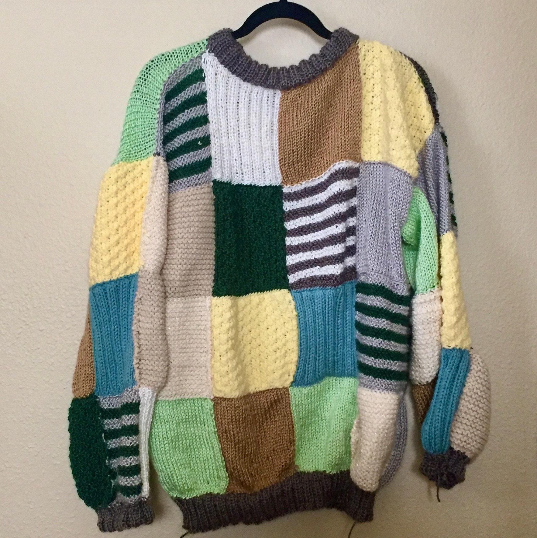 Color Block Sweater Knitting Pattern | DIGITAL PATTERN ONLY (no ...